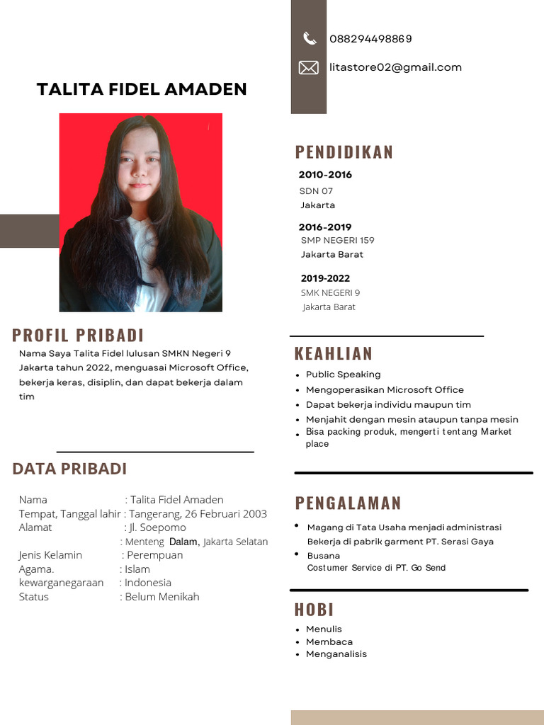 CV Lamaran Kerja | PDF