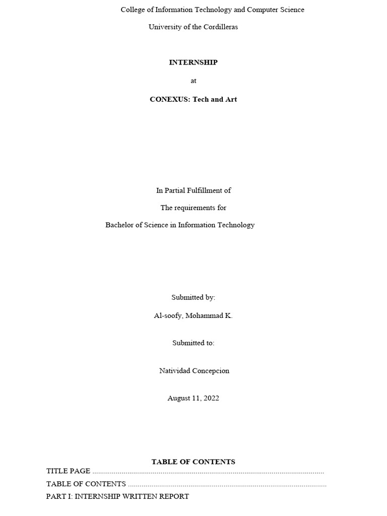 Al Soofy Ojt Report | PDF | 3 D Computer Graphics | Technical Support