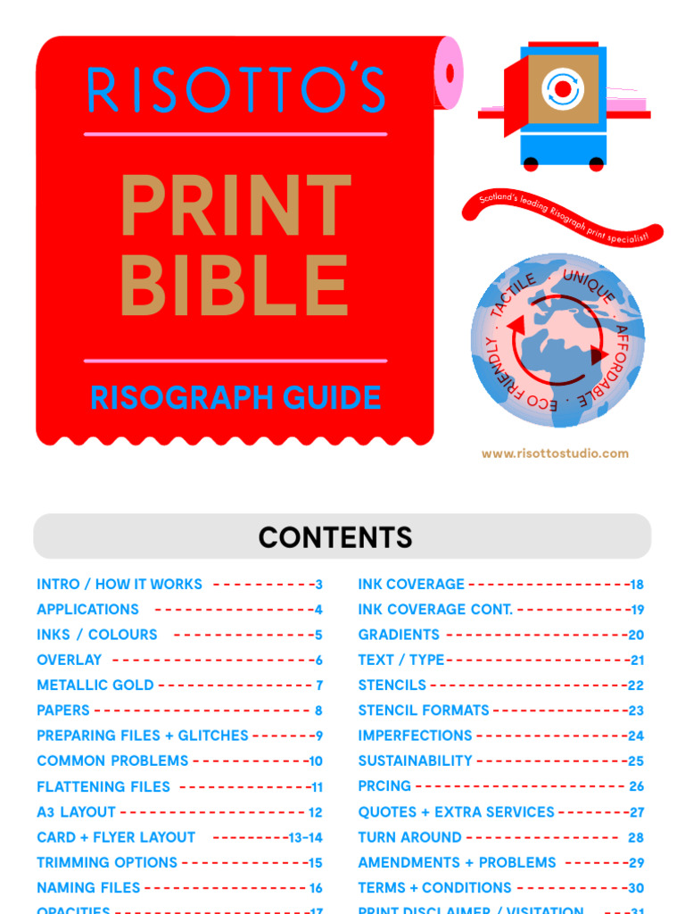 RISOTTO Studio PRINT GUIDE 2021 DIGITAL | PDF | Page Layout | Books