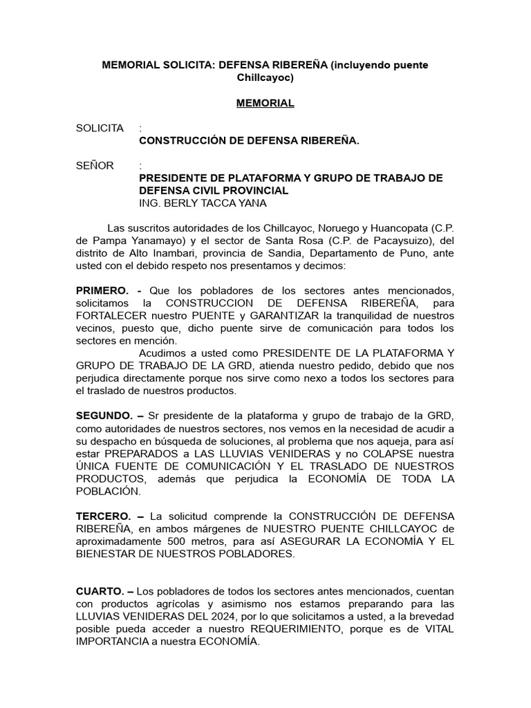 Modelo de Memorial | PDF