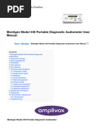 AD629 Audiometer User Manual | PDF | Hearing | Signal To Noise Ratio