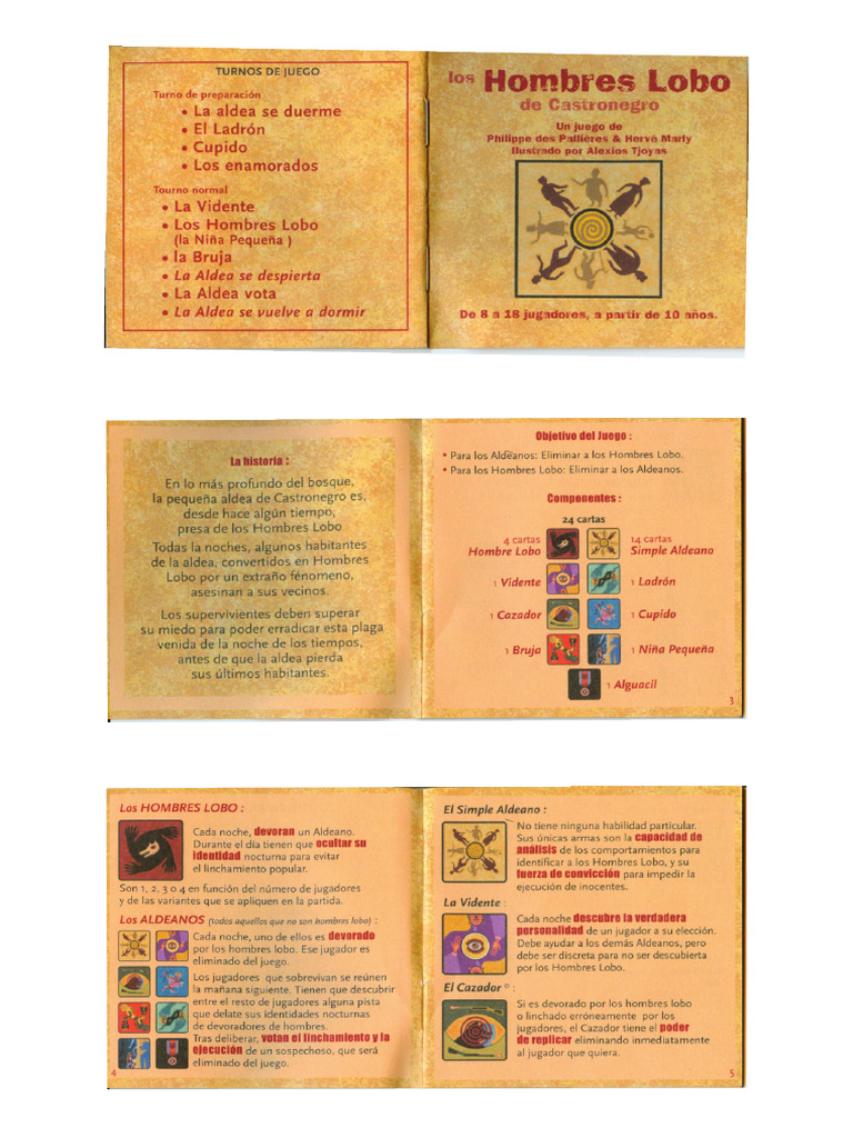 Hombres Lobo Castronegro Instrucciones Imprimir | PDF