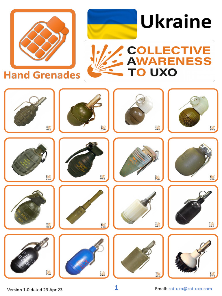 Ukraine Grenades CAT UXO Ver 01 1682859301 | PDF | Land Mine | Military ...