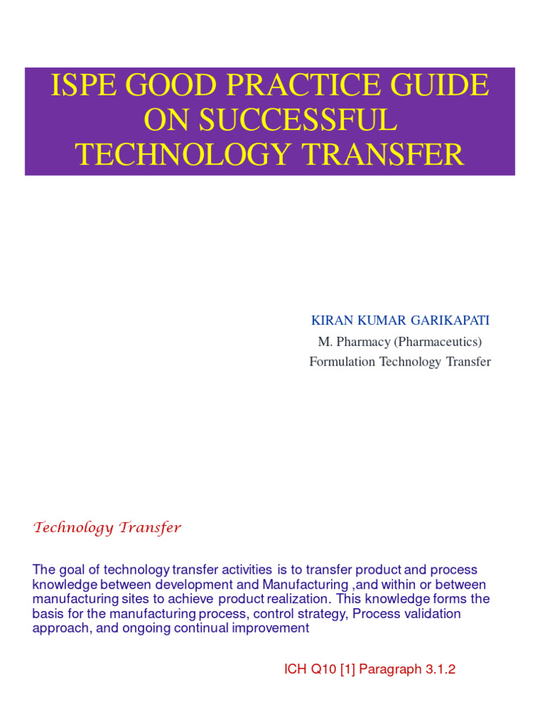 Effective Technology Transfer Guide | PDF