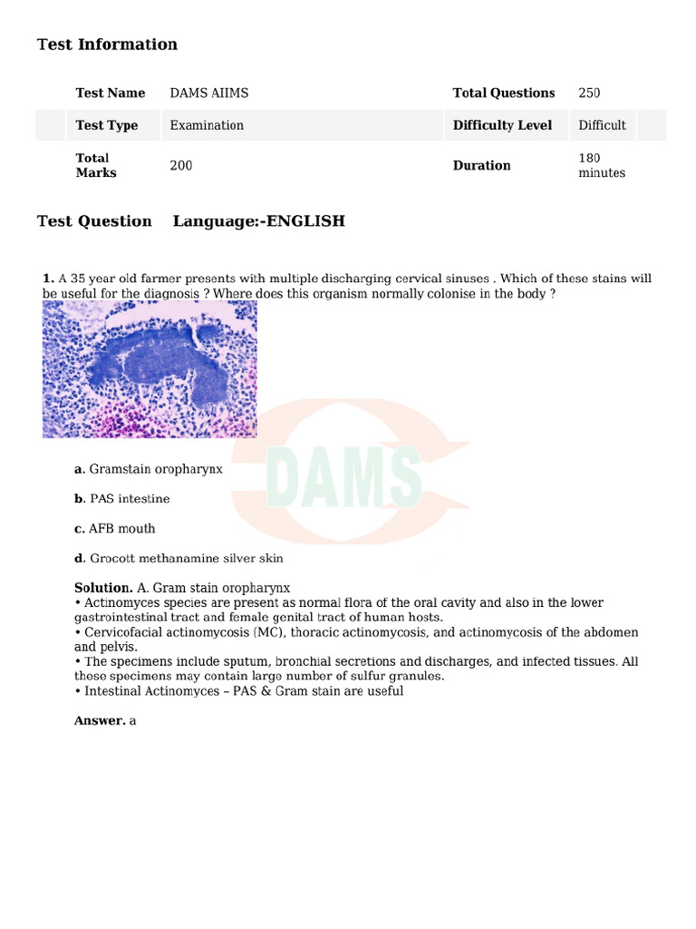 Aiims Paper | PDF