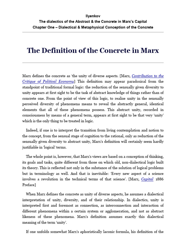 Feliks Mikhailov - The Dialectics of The Abstract & The Concrete in ...