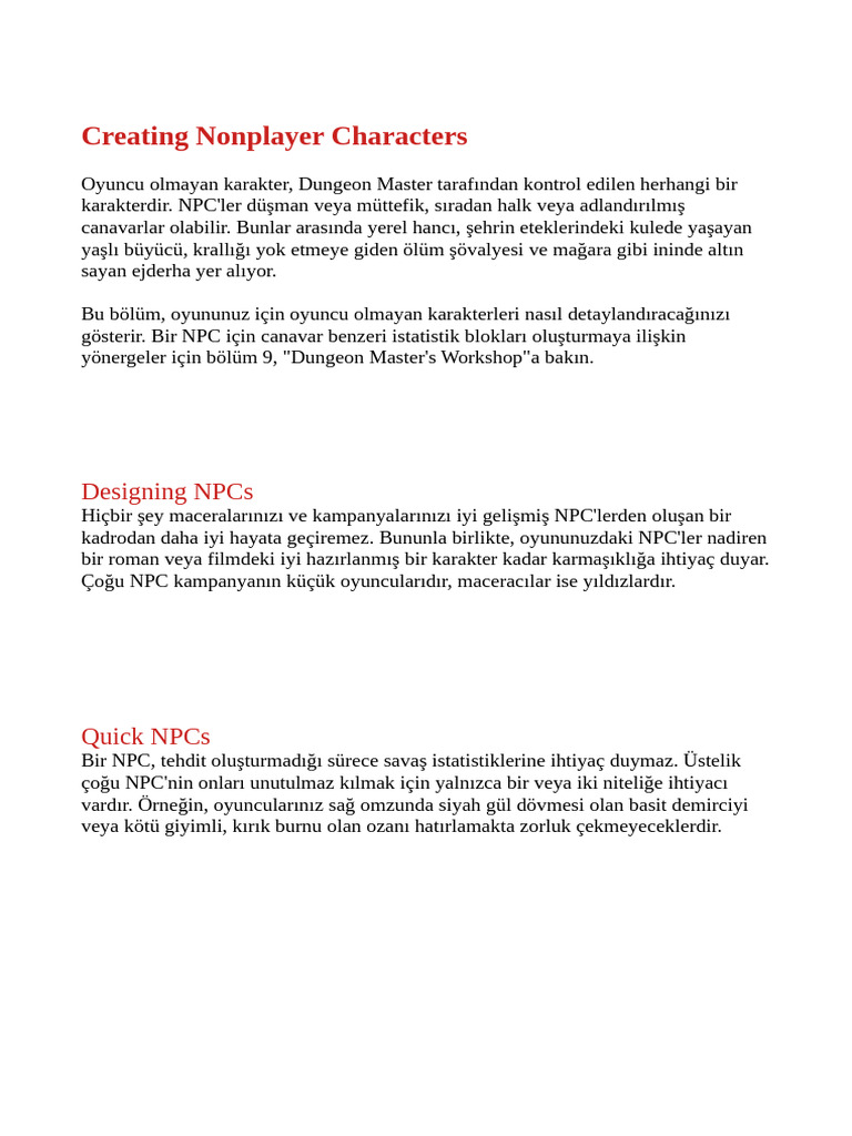Dungeon Master Guide Creating Nonplayer Characters Pdf