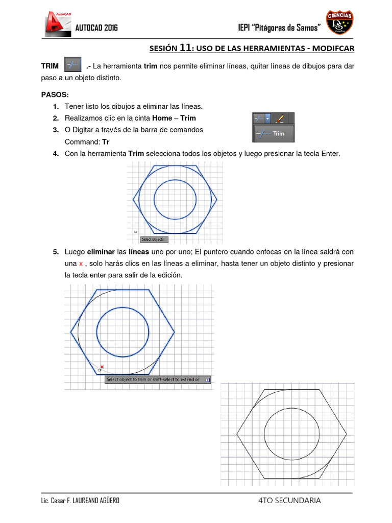 10 11 Autocad 2016 Trim Offset Mirror Pdf Informática 