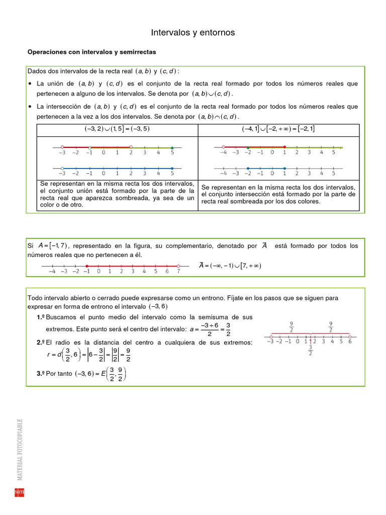 Intervalos y Entornos | PDF