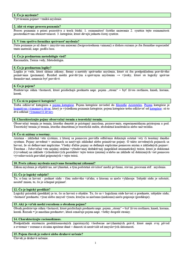 Vypracovane Otazky | PDF