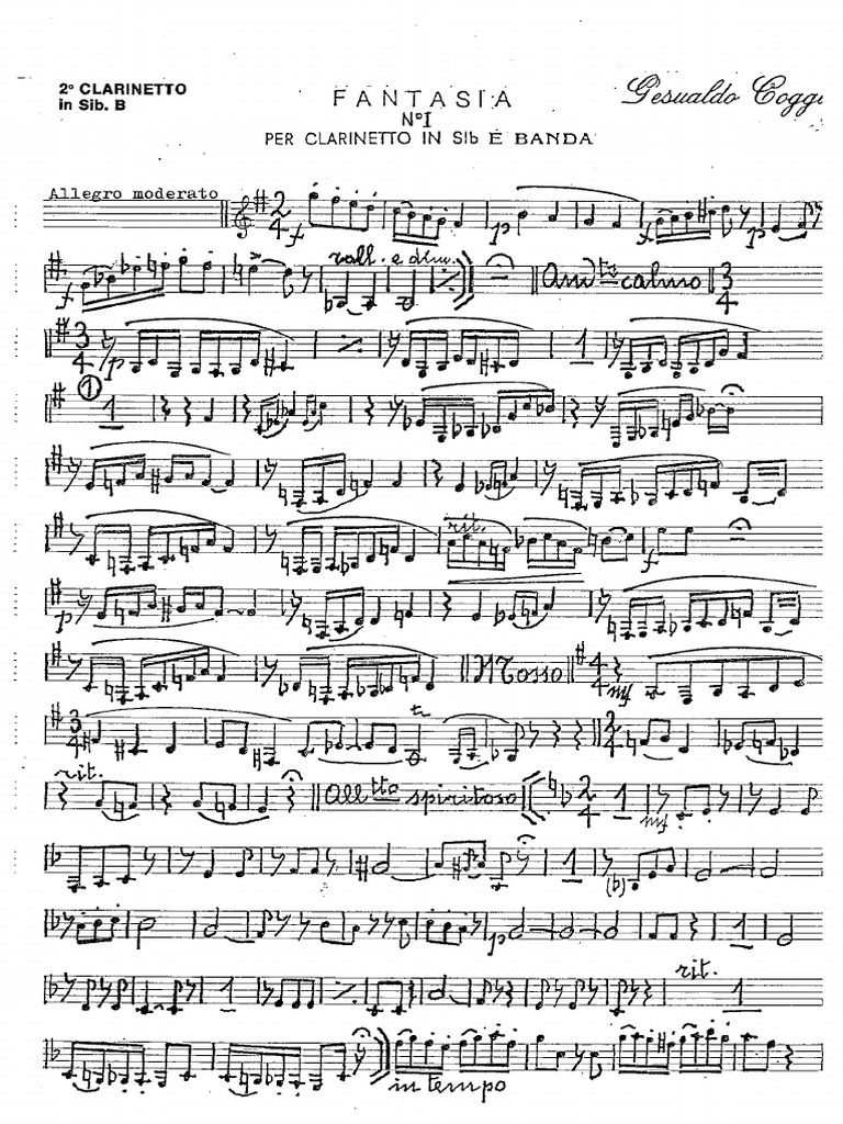 E6 - 2ų Clarinetto in Sib B | PDF