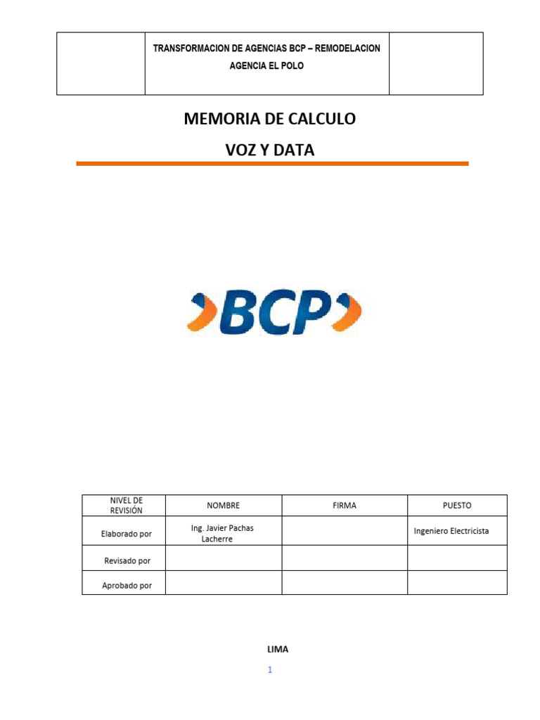 Remodelación Voz y Data BCP El Polo | PDF | Informática