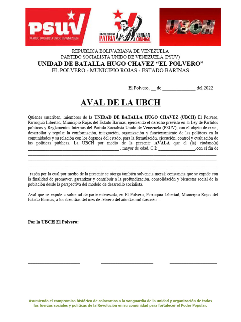Aval Ubch 1 | PDF