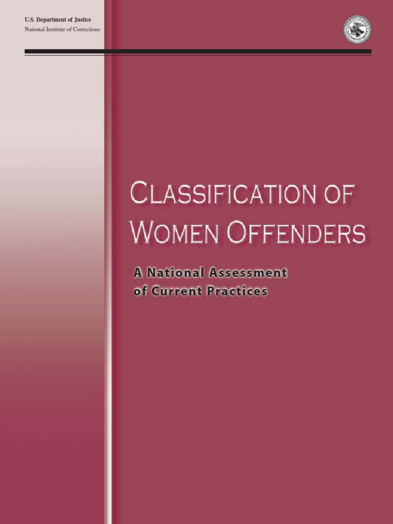 Classification of Women Offenders | PDF | Prison | Antisocial ...