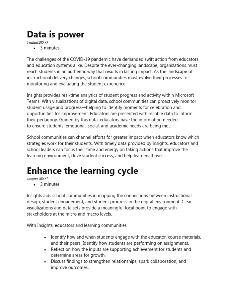 Data Is Power | PDF | Learning | Cognition