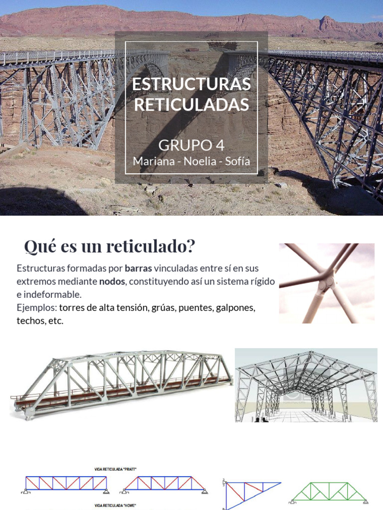 Reticulados | PDF | Braguero | Física Aplicada e Interdisciplinaria