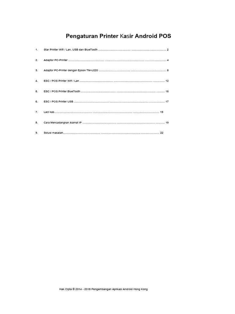 Panduan Setting Printer | PDF
