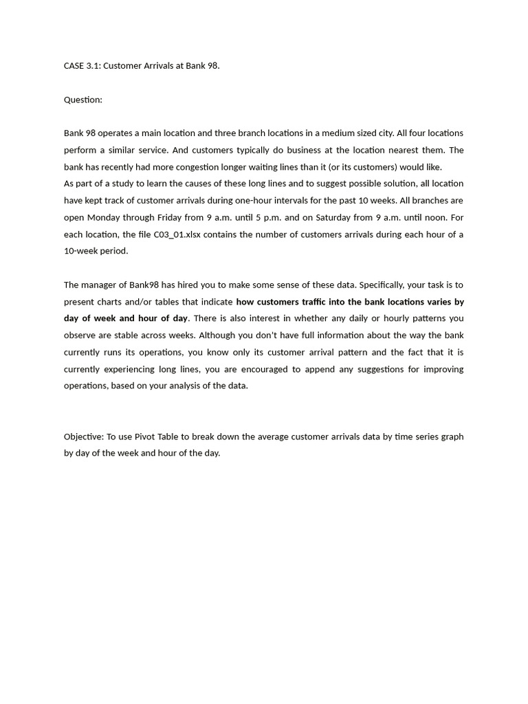 Assignment 1 Case 3 1 Download Free Pdf Mean Average