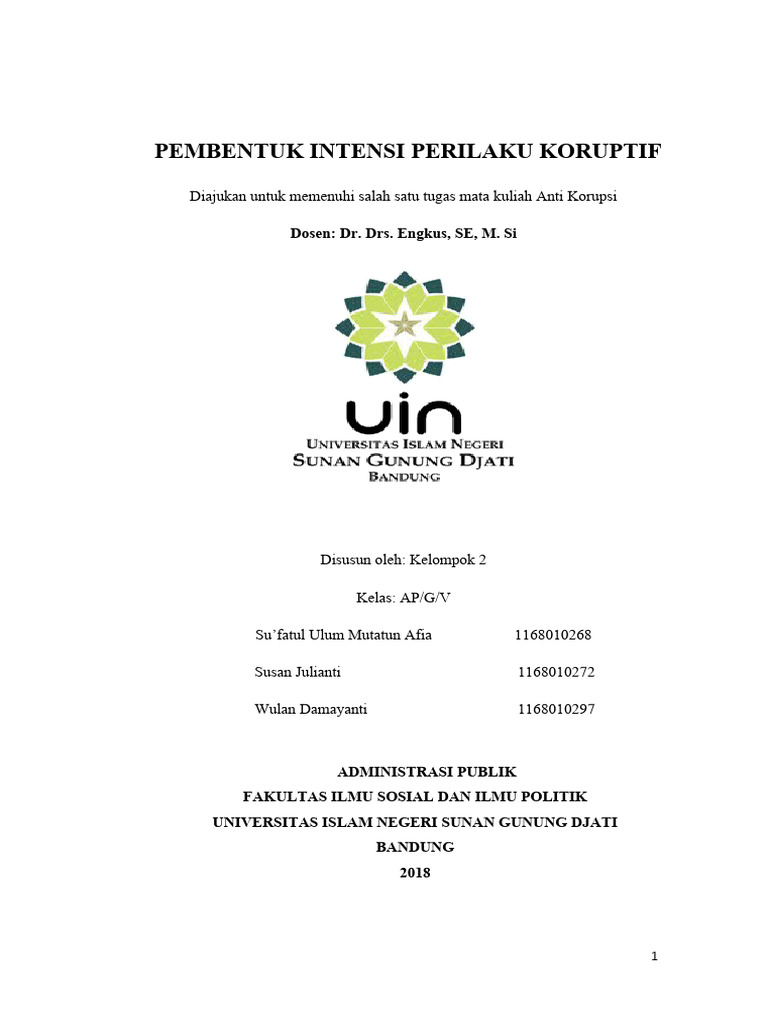 Pembentukan Intensi Korupsi di Indonesia | PDF | Pengembangan Diri