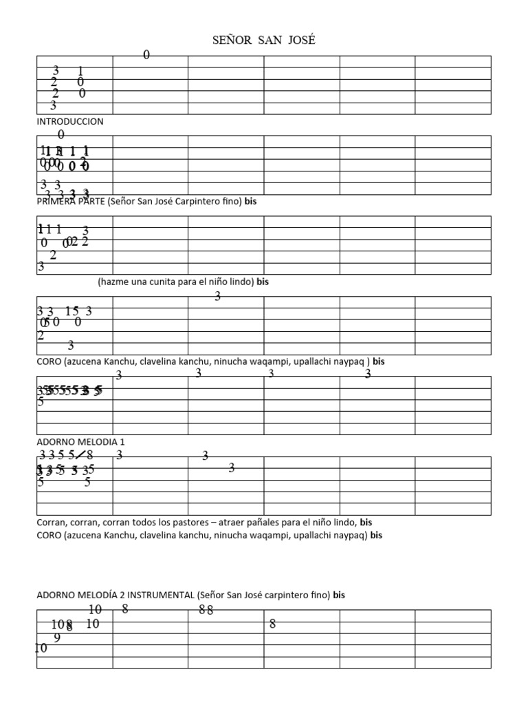 Canción para el Niño Cholito | PDF