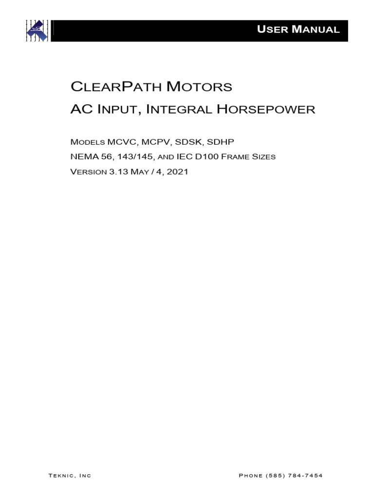 Teknic MCPV Manual Frame 56 | PDF | Electric Motor | Usb