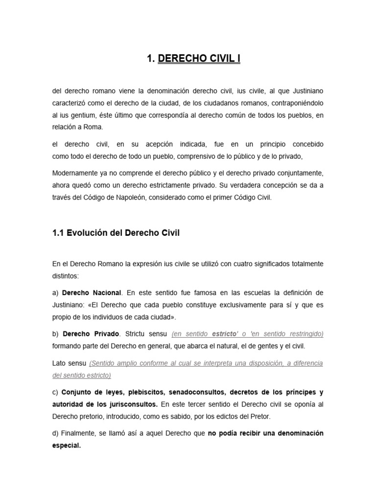 Libro 1 Derecho Civil | PDF | Derecho Civil (Common Law) | Derechos
