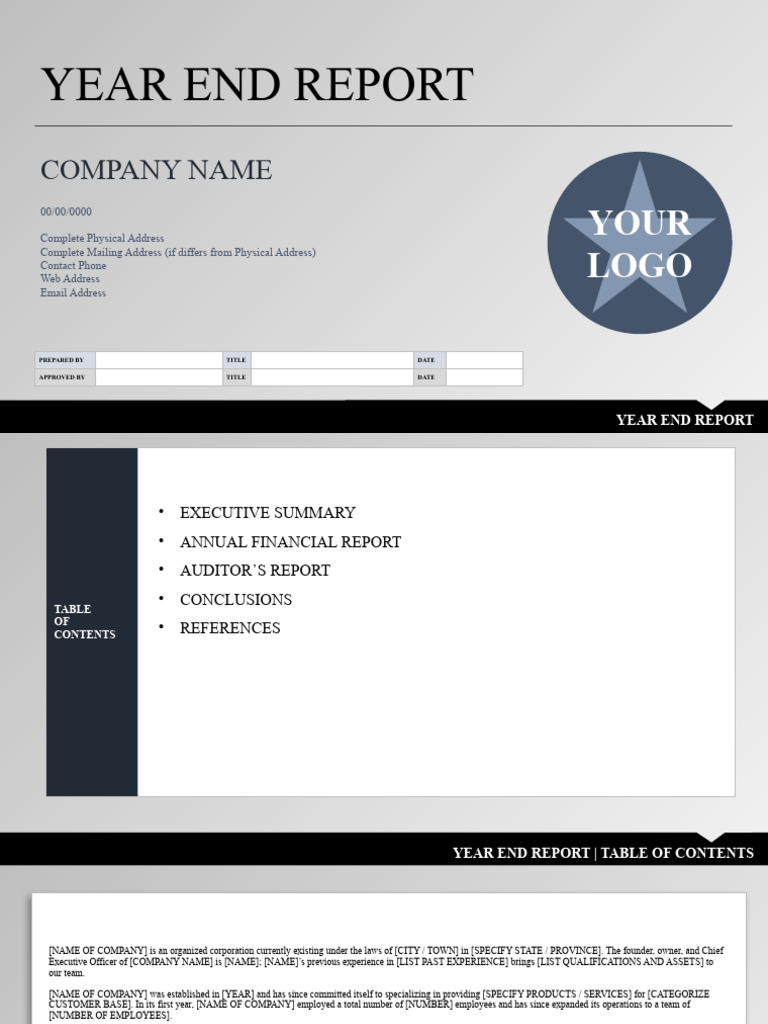 IC Simple Year End Report Template 10685 Powerpoint | PDF | Expense ...