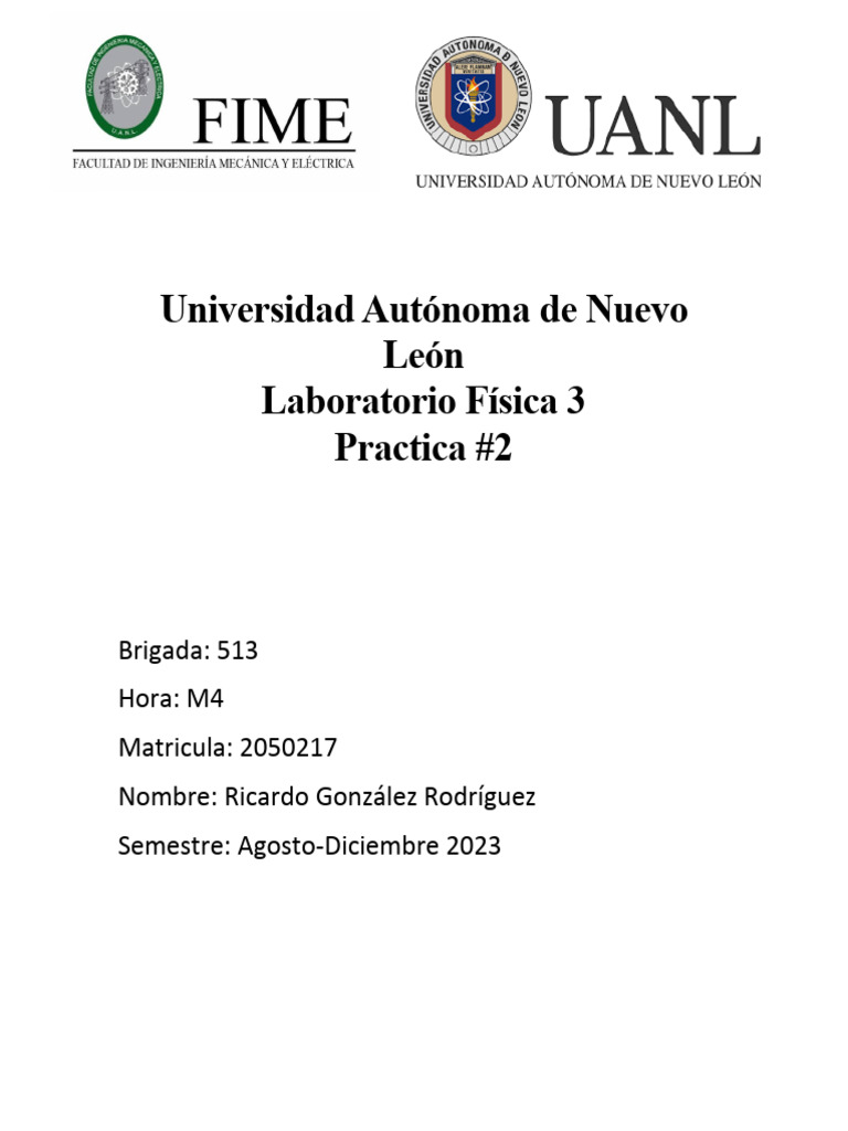 Practica 2 Fisica | PDF