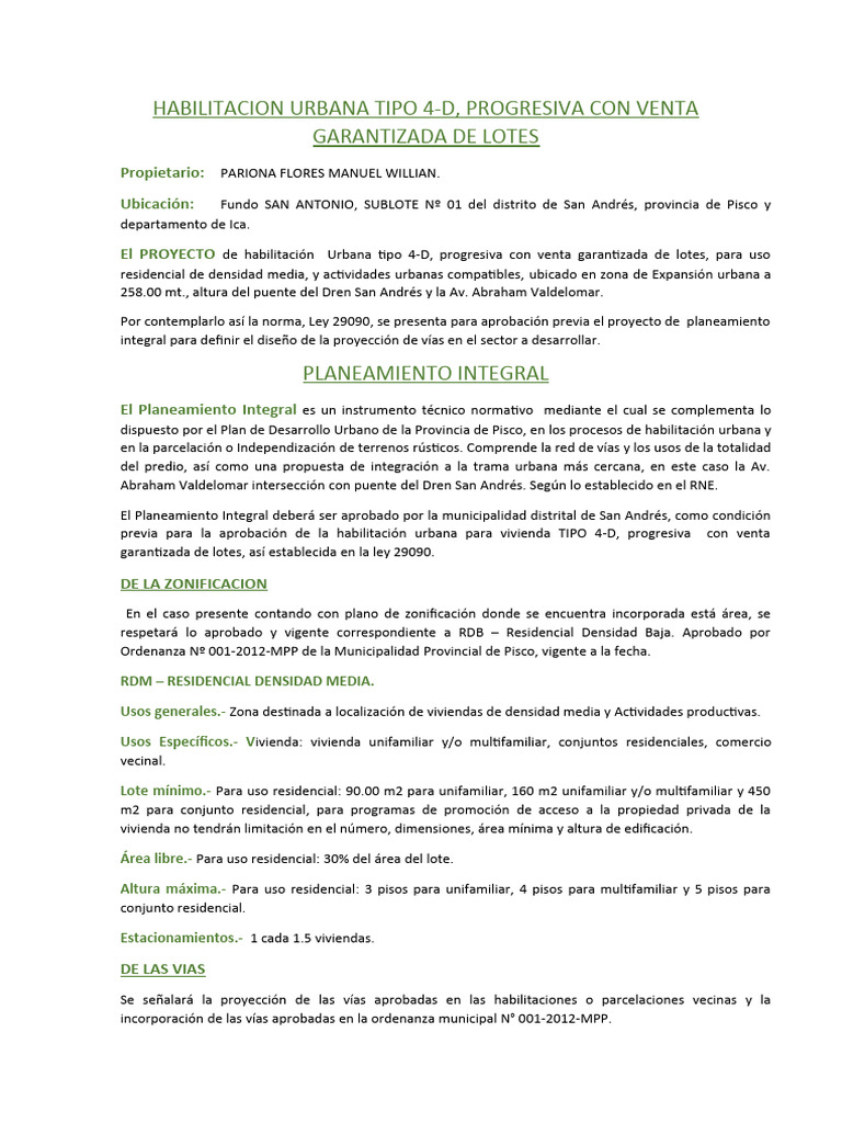 Planeamiento Integral1 | PDF | Urbanización | Planificación