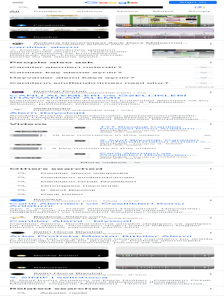 Canlılar Alemi | PDF