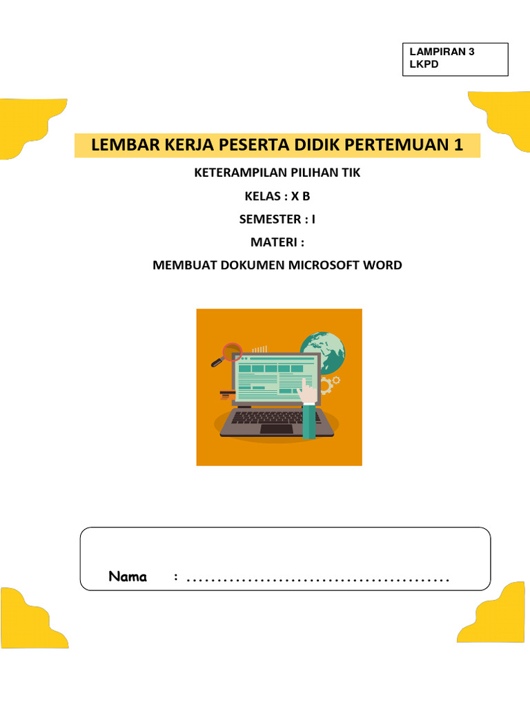 LKPD Microsoft Word Kelas 9 TIK | PDF