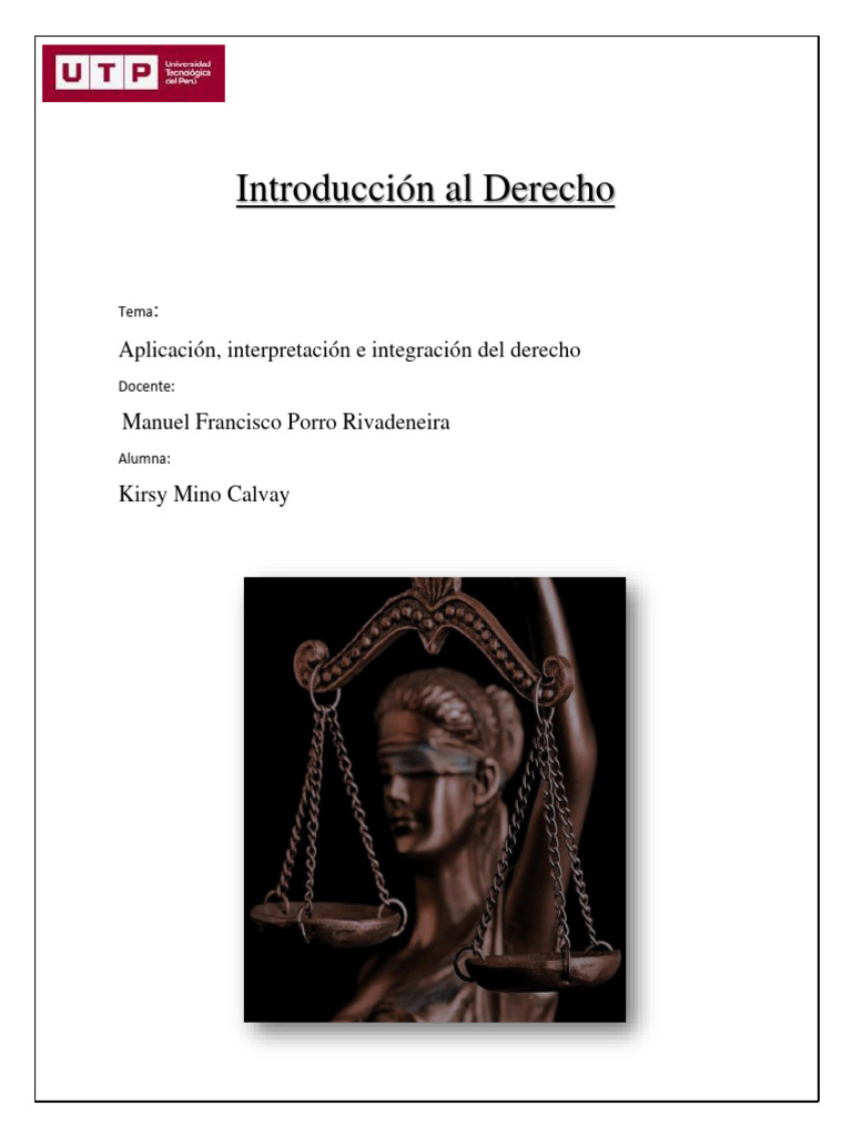 TA2 - Introducción Al Derecho | PDF | Legislación | Interpretación del ...