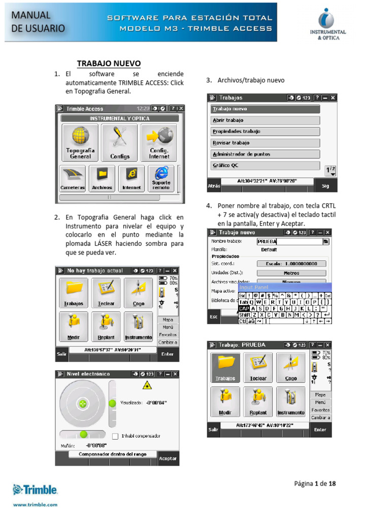 Manual Trimble Access V.2.61 | PDF | Archivo de computadora | Almacenamiento de datos de la ...