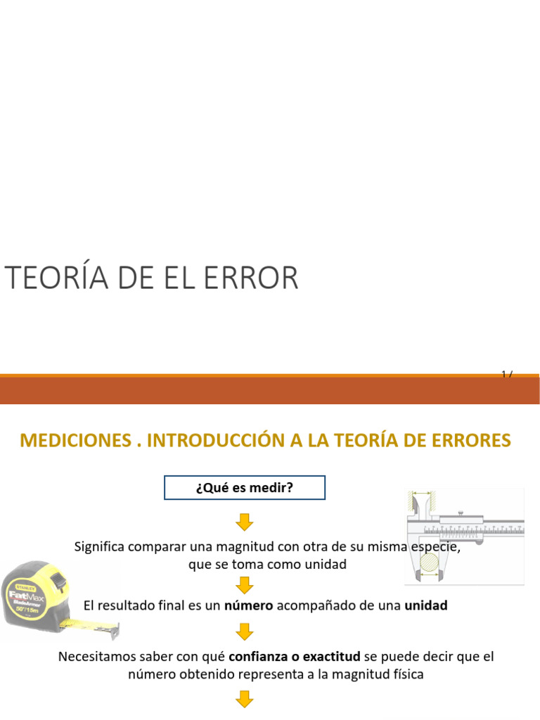 1 Teoría Del Error | PDF | Medición | Science