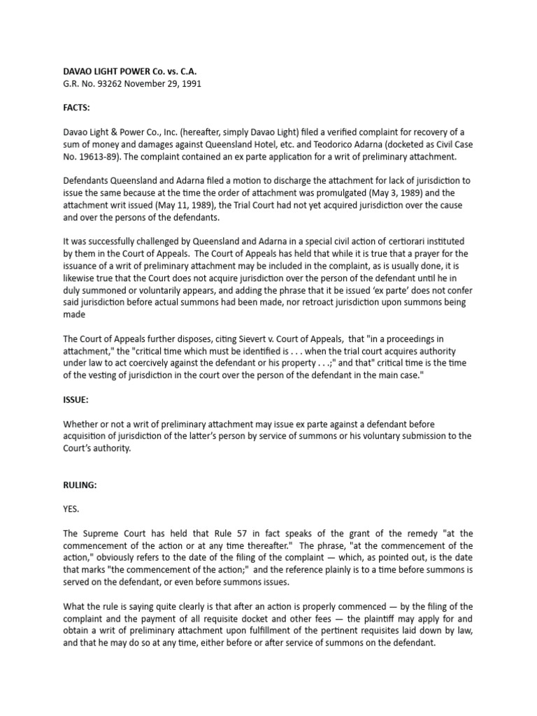 Civ Pro 2 Case Digest | PDF | In Rem Jurisdiction | Damages