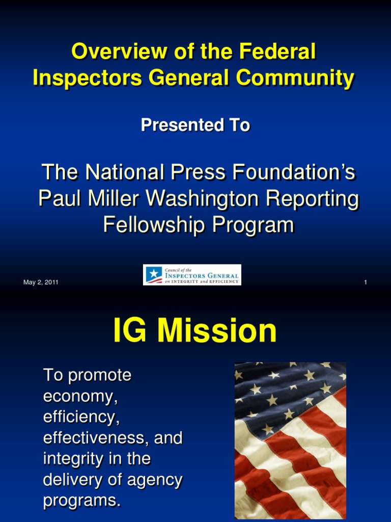 Overview of The Federal Inspectors General Community | Download Free ...