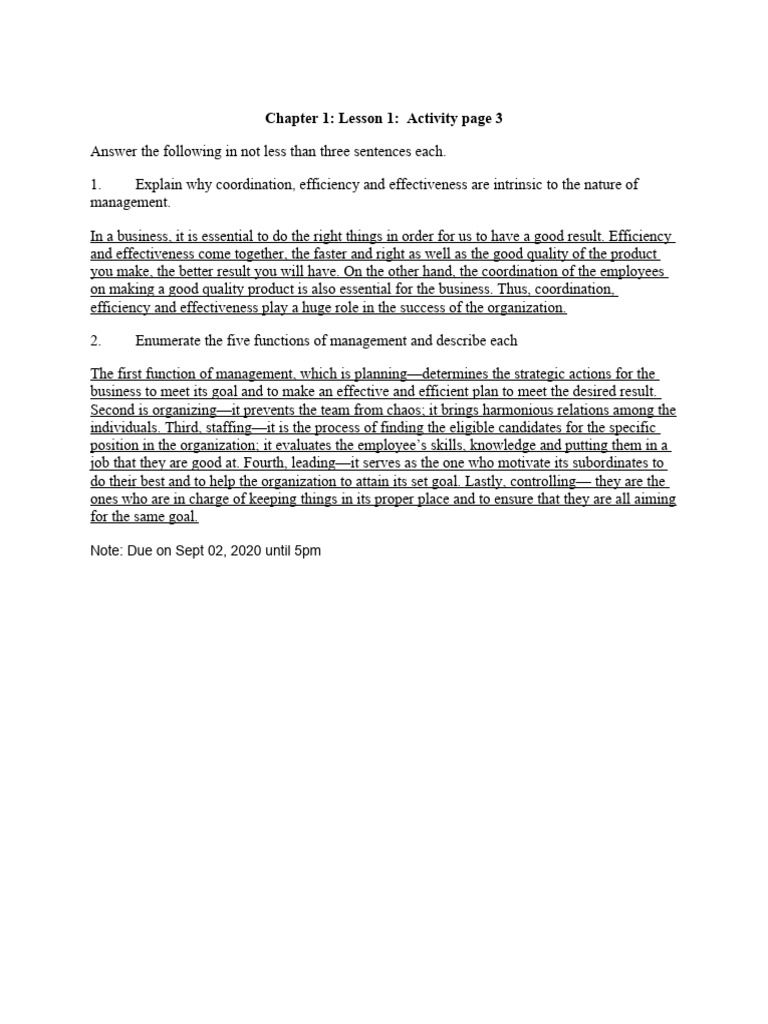 Chapter 1 Lesson 1 | PDF