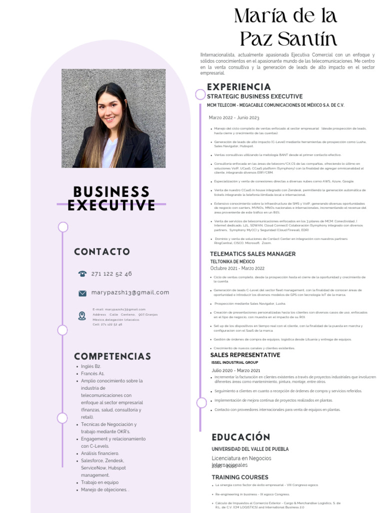 CV 2023 Español - Marypaz Santín | PDF | Informática | Industrias de servicio