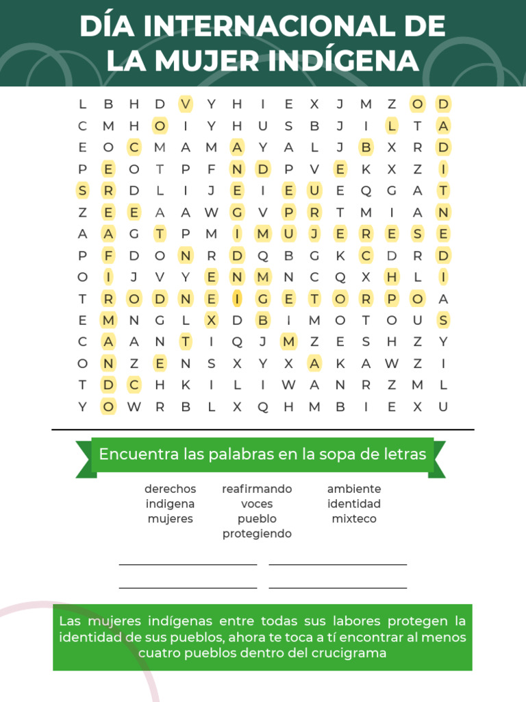 Actividad Mujer Indigena | PDF