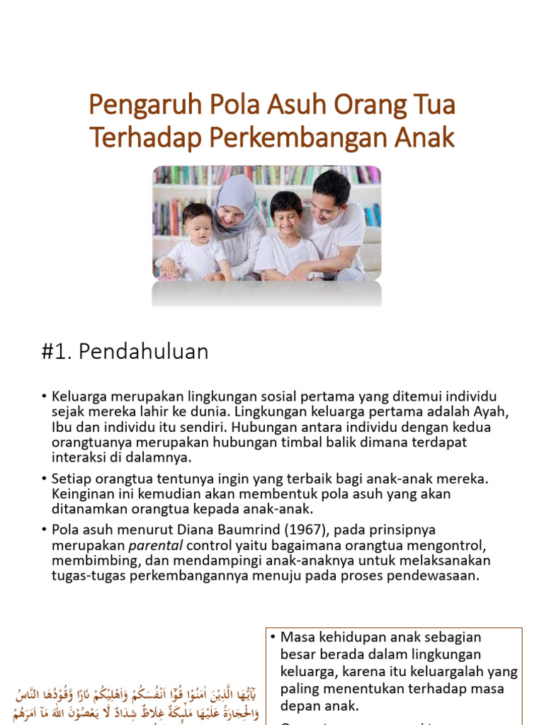 Pengaruh Pola Asuh Orang Tua Terhadap Perkembangan Anak | PDF