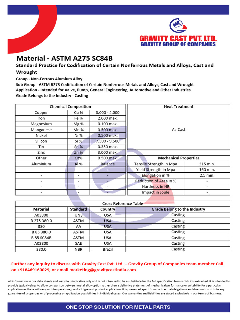 Astm A275 Sc84b | PDF