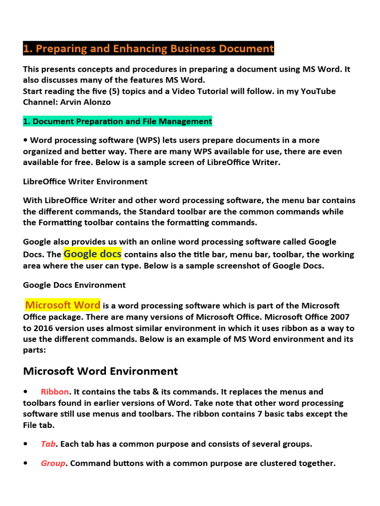 Unit 2 It | PDF | Microsoft Word | Window (Computing)