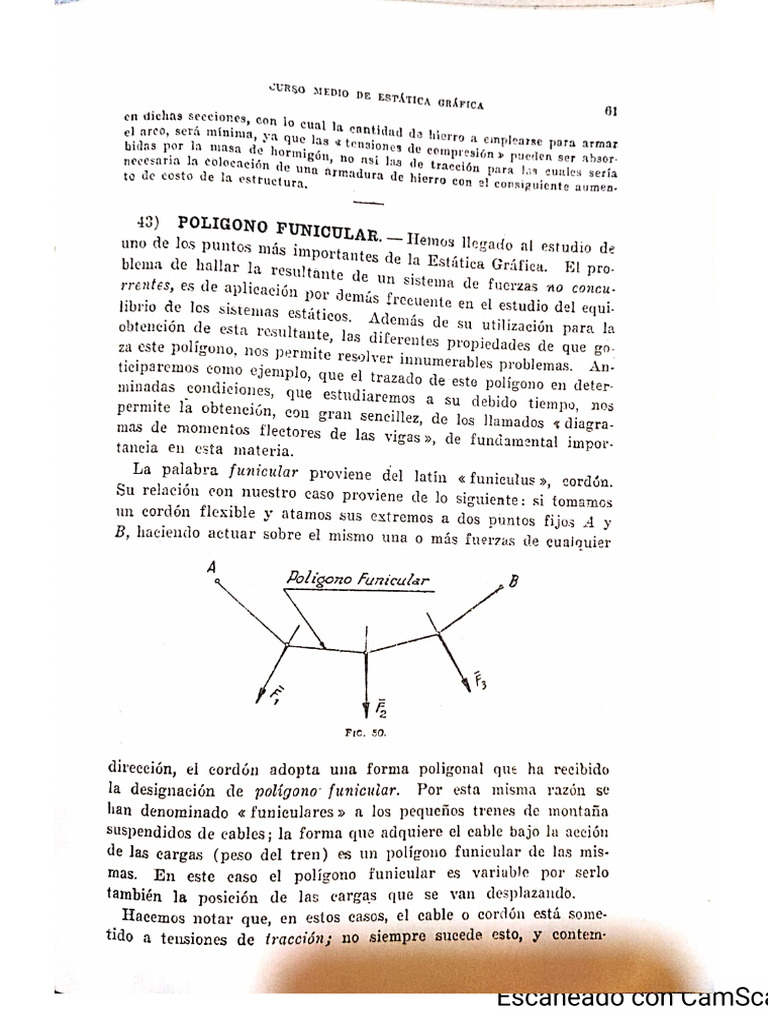 Resultantes de Sistema de Fuerzas. Método Del Polígono Funicular | PDF