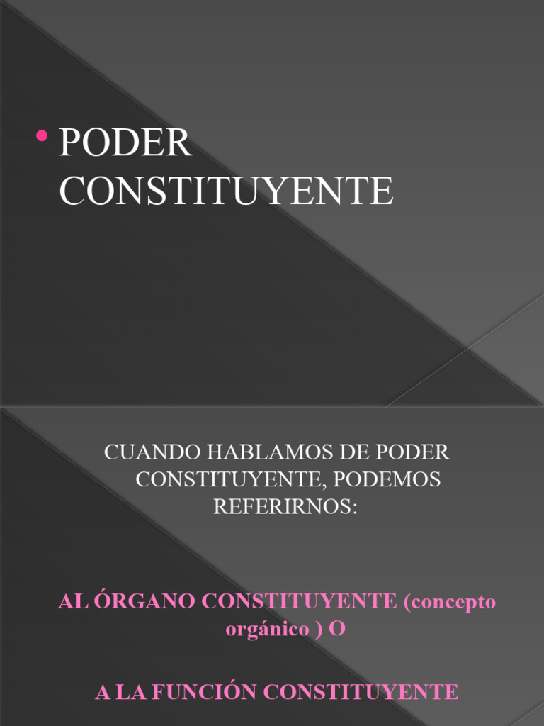 Poder Constituyente | PDF | Constitución | Ley constitucional