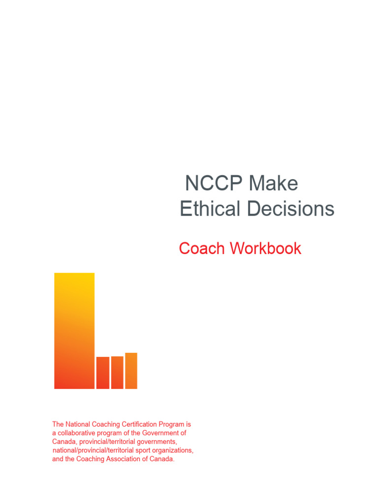 Coach Workbook (Fillable) NCCP Make Ethical Decisions 2023 | PDF | Legal Liability | Negligence