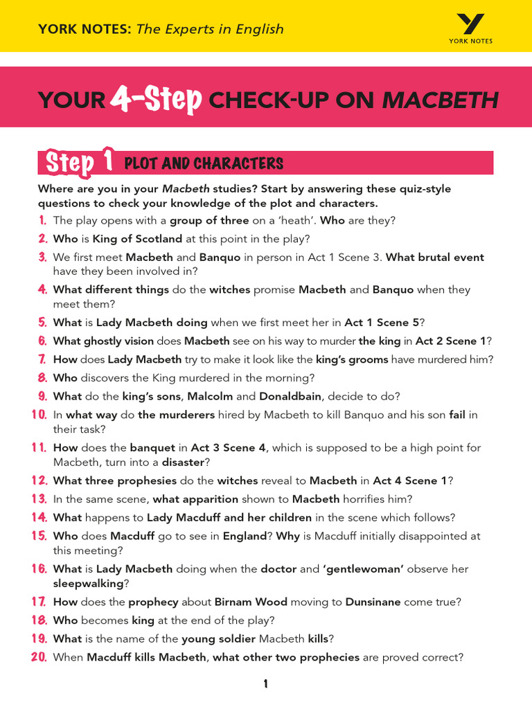 Macbeth Catch Up - Student | PDF | Macbeth