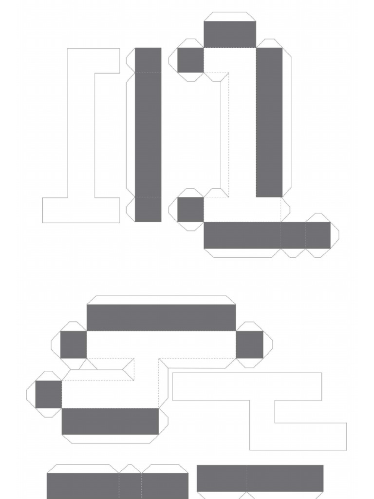 Moldes de Numeros para Imprimir y Armar | PDF