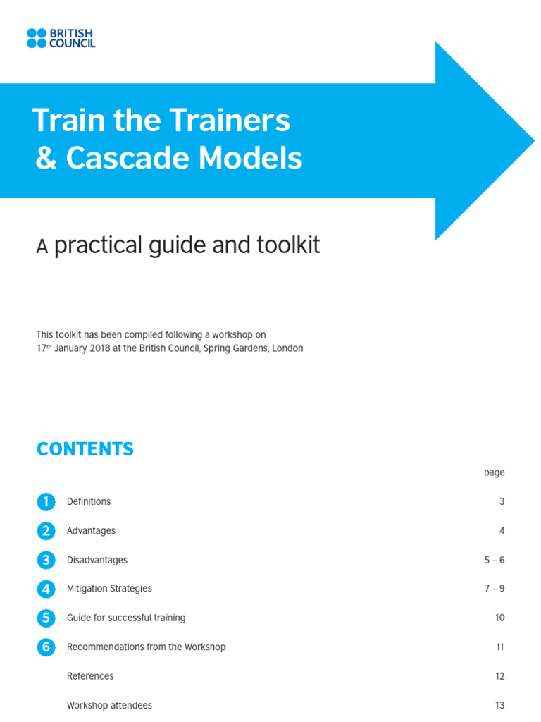 Train The Trainers Cascade Models Toolkit | PDF