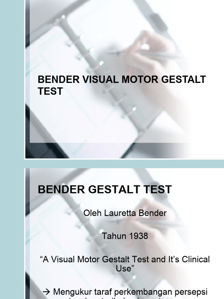 1 Bender Visual Motor Gestalt Test | PDF