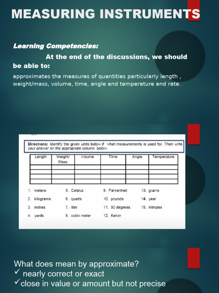 Measuring Instruments | PDF